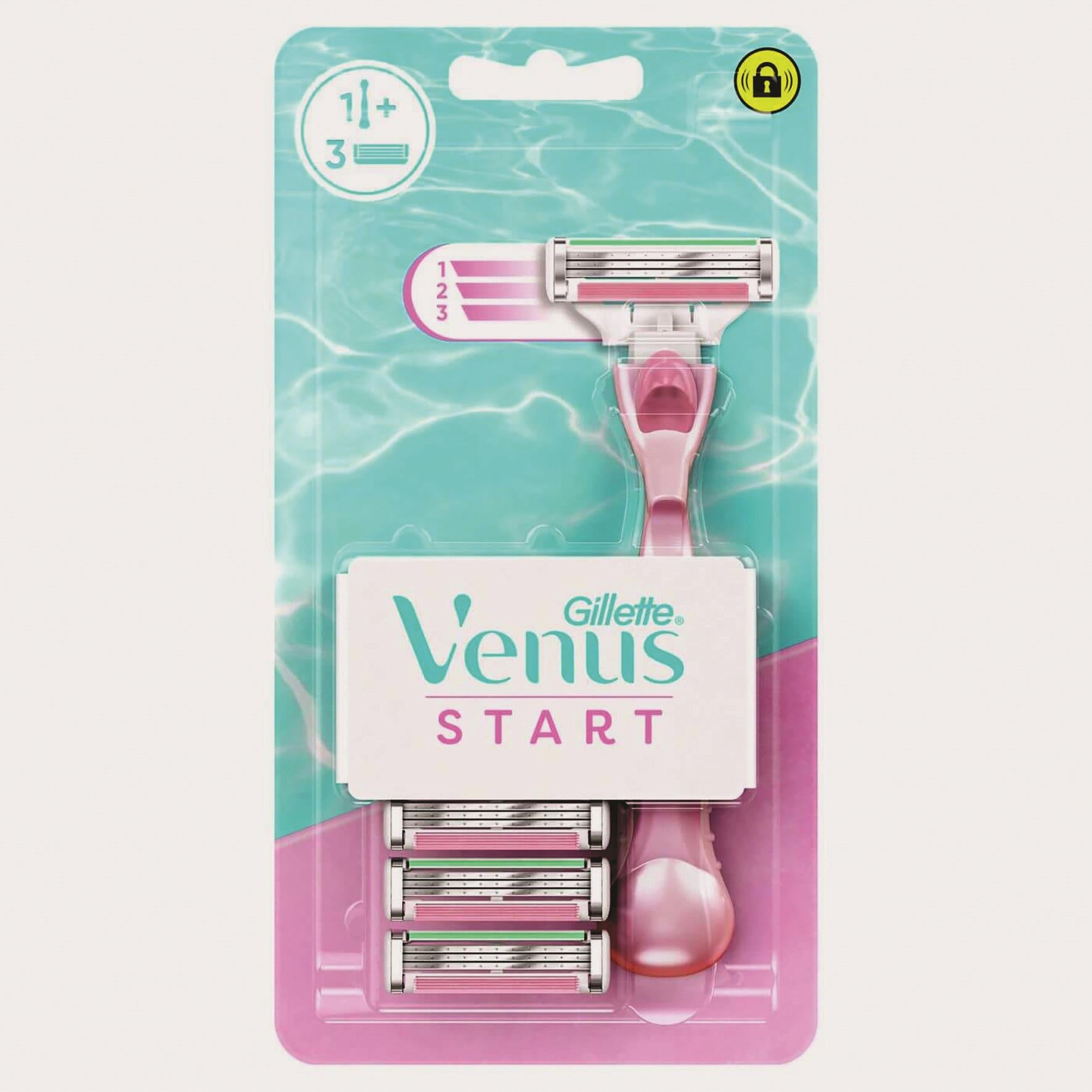ג'ילט וונוס סטארט מכשיר 3 סכינים גילוח רב פעמי | Pharm2u